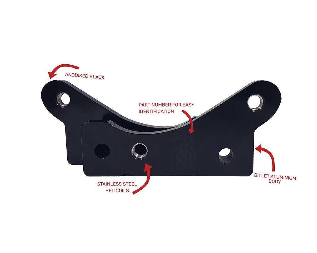 324mm Rotor Caliper Adapter Brackets Suits: S14, S15, R32 GTS-T, R33 ...